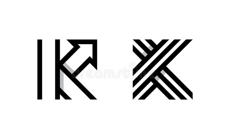 Modern Letter K Monograms stock vector. Illustration of expand - 316150386