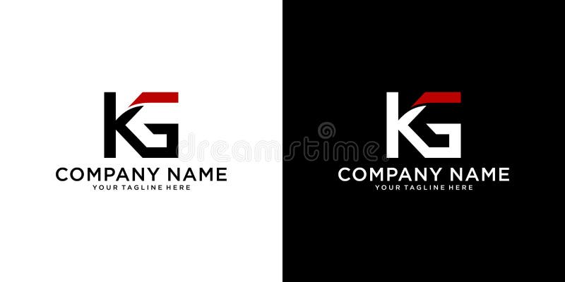Modern Letter KG Logo Design Vector. Initial Linked Letter KG Logo ...
