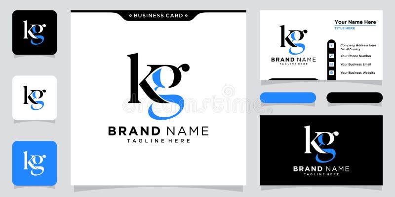 Modern Letter KG Logo Design Vector. Initial Linked Letter KG Logo ...