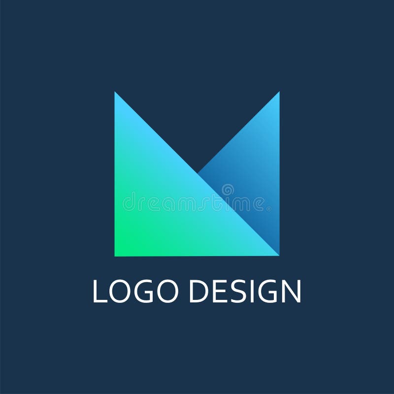 Modern Letter M Gradient for Logo Company Design Stock Illustration ...
