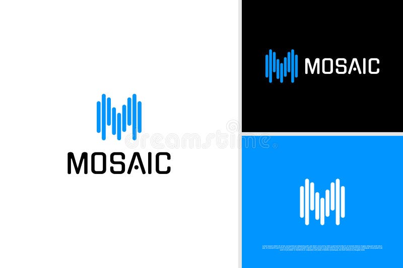 Modern Letter M Line Monogram Logo Vector. Initial M Technology Logo Design Stock Vector ...