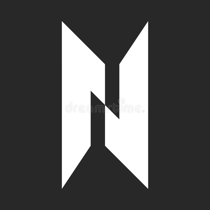 Black Geometric N Logo Stock Illustrations – 2,751 Black Geometric N ...