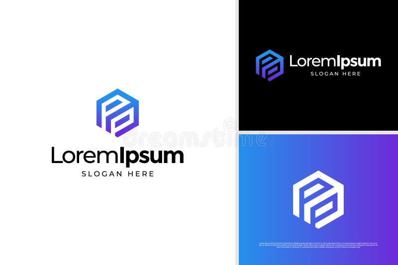 Modern Letter P Building Logo Vector Illustration. Hexagon Building Icon Design Stock Vector ...