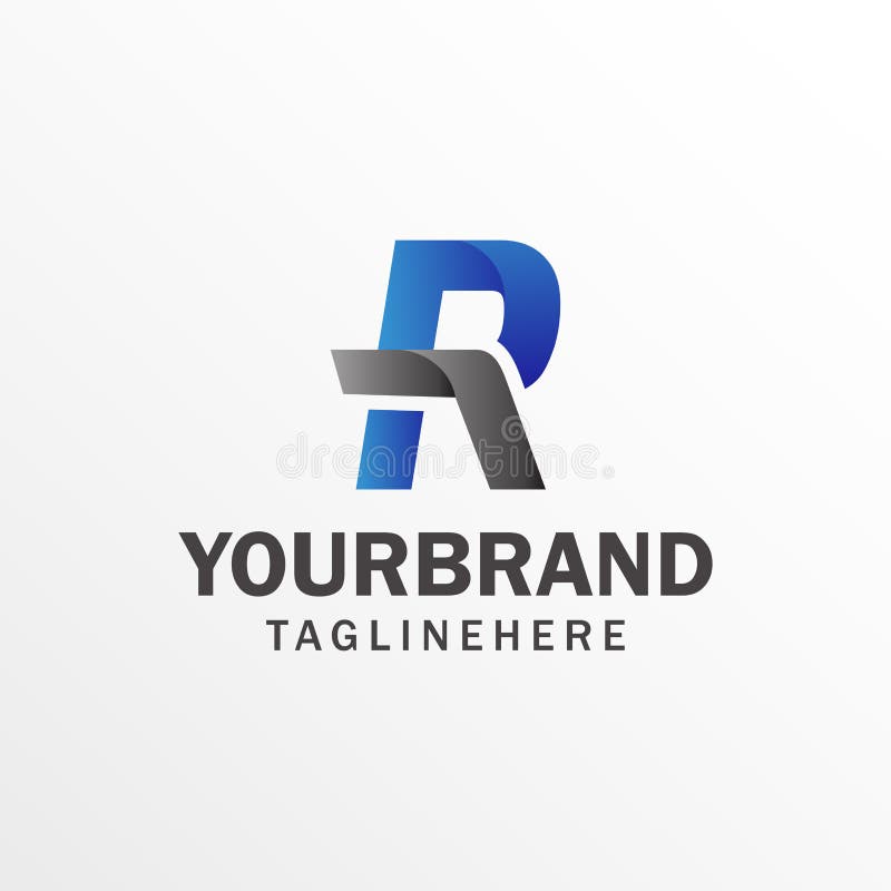 Modern Letter R Logo with Vector Illustration. Alphabet Logo Design ...