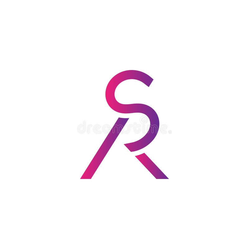 Modern Letter S R Logo Template Stock Vector - Illustration of identity ...