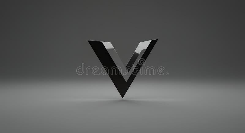 Modern Letter V Logo Design in Bold Geometric Style on Dark Background ...