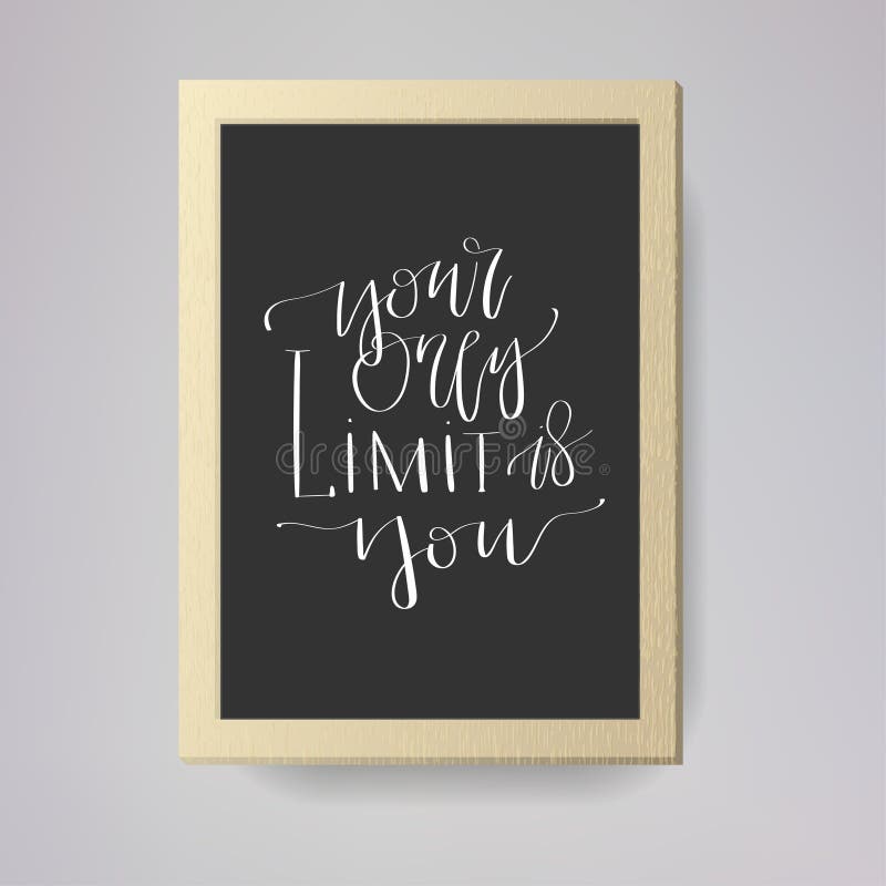Modern Lettering Quote, Hand Written Calligraphy Stock Illustration ...
