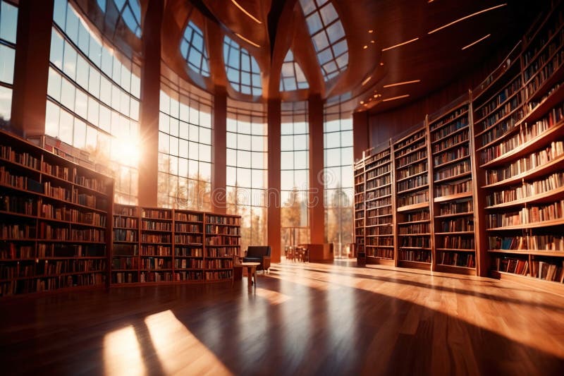 Modern Archive, Bookshelves, Storage, Data, Night, Research, Knowledge, Digital, Futuristic ...