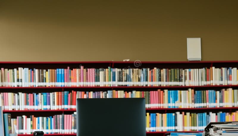 A Modern Library Collection of Textbooks in a Row for Studying ...