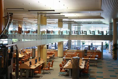 Modern Library Computer Room - Stock Photo Stock Image - Image of ...
