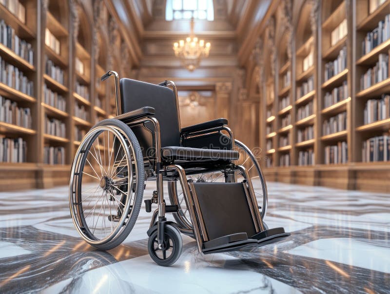 Accessible Library Design Wheelchair Users Navigate Modern Library with ...