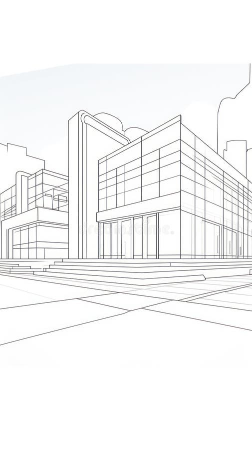 Modern Library with Expansive Windows AI Generated Stock Illustration ...