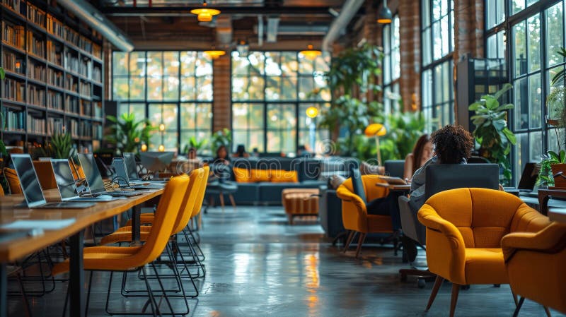 Sunlit Study Haven stock illustration. Illustration of office - 336750933