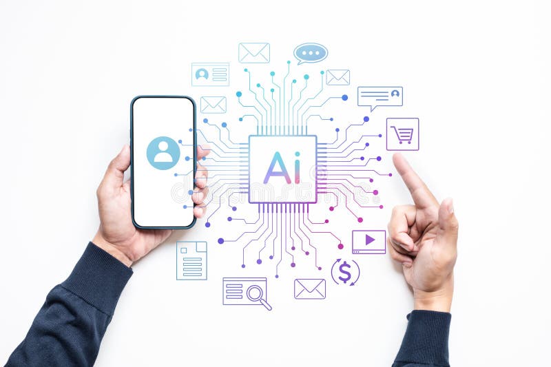 Modern Life and Digital Inspiration with Ai Technology Stock Image ...