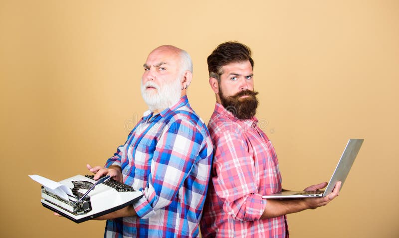 Modern Life and Remnants of Past. Old Generation. Digital Technologies ...