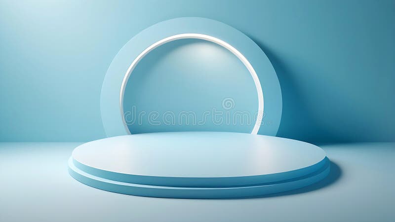 Modern Light Blue Product Display Podium for a Stylish Presentation ...