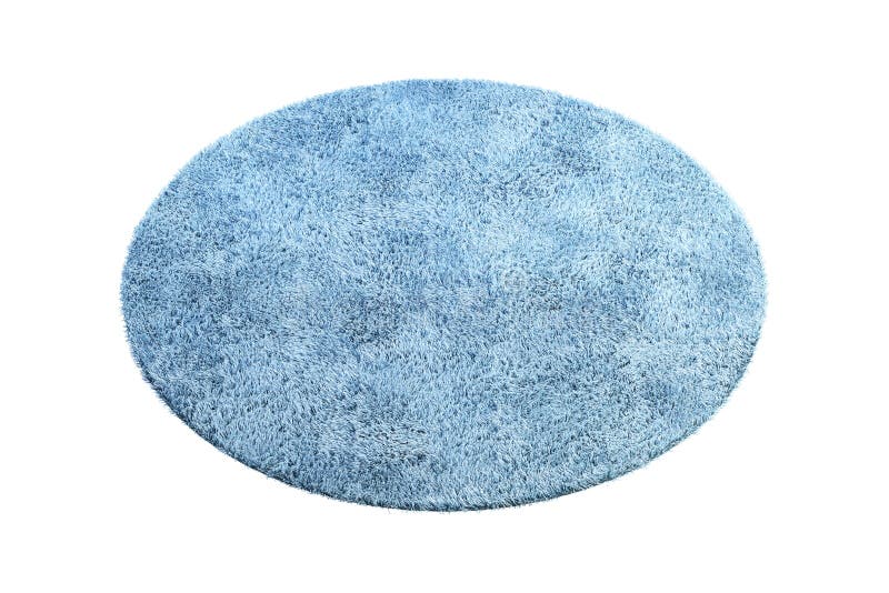 Modern Light Blue Rug with High Pile. 3d Render Stock Illustration ...