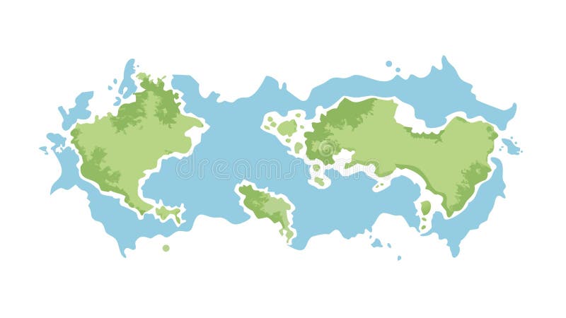 Modern Light Blue World Map, Vector Design Generative AI Stock Vector ...