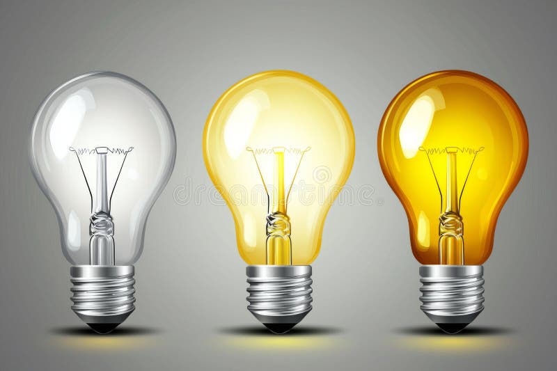 Modern Light Bulb Icon. Lamp Concept. Lamp Icon. Light Bulb, Isolated ...