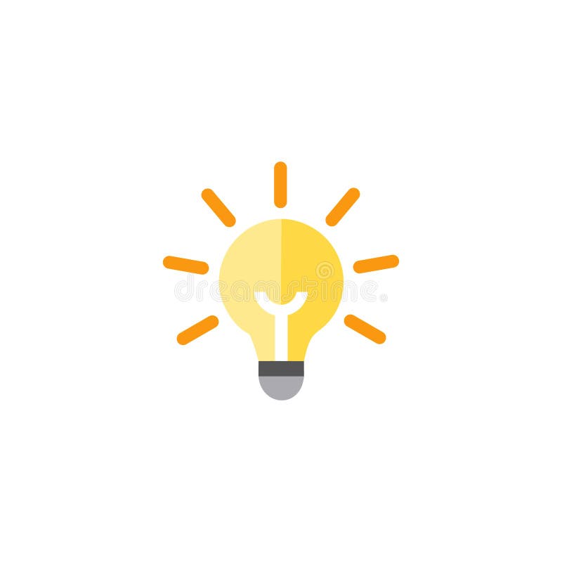 Modern Light Bulb Icon and Simple Flat Symbol for Web Site, Mobile ...
