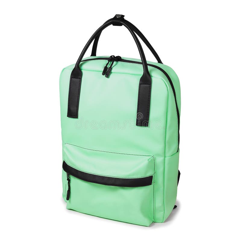 Modern Light Green Backpack Stock Photo - Image of business, college ...