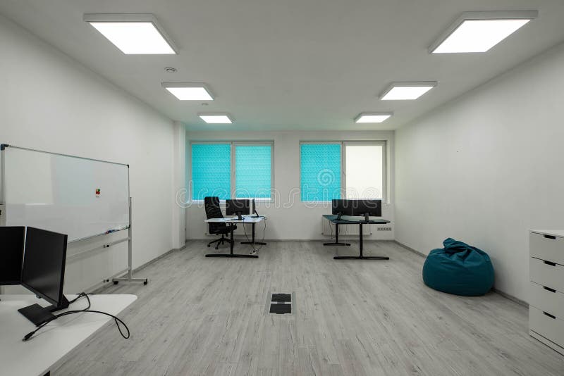 Modern Light Interior of Spacious Office Room. Stock Photo - Image of ...