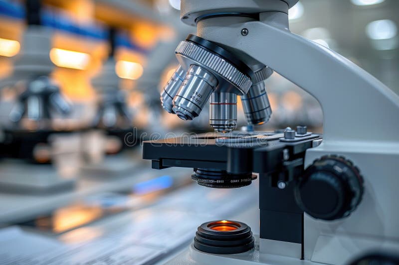 Modern Light Microscope in Laboratory, Scientific Research Equipment ...