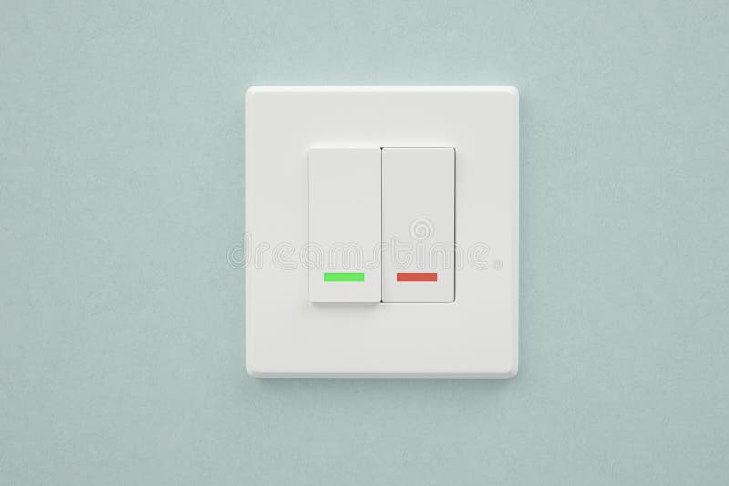 Modern Light Switch. 3D Illustration. 3d Render Stock Illustration ...