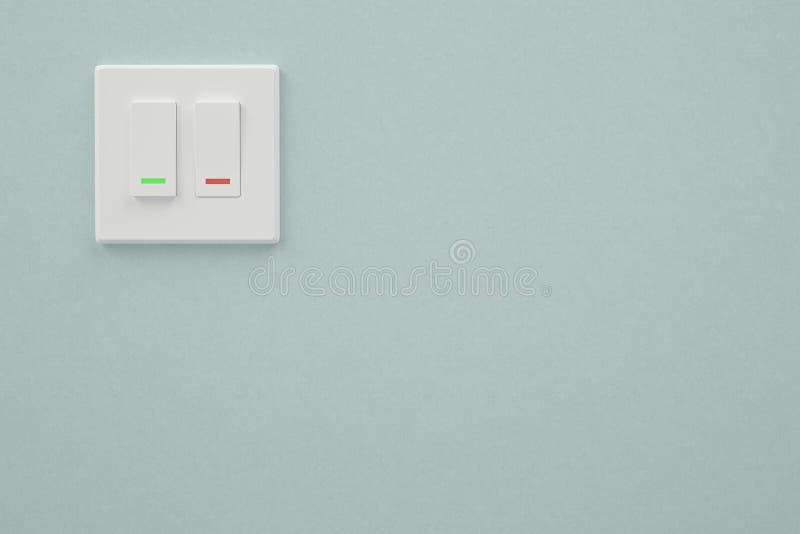 Modern Light Switch. 3D Illustration Stock Illustration - Illustration ...