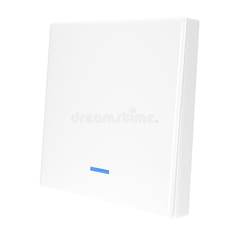 Modern Light Switch. 3D Illustration Stock Illustration - Illustration ...