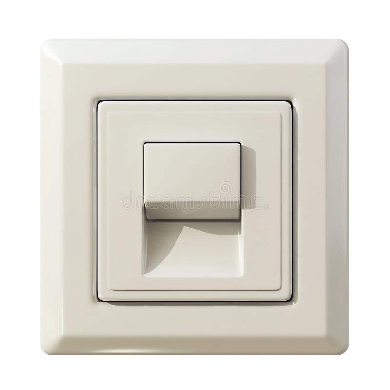 Modern Light Switch Design on White Background. Generative Ai Stock ...
