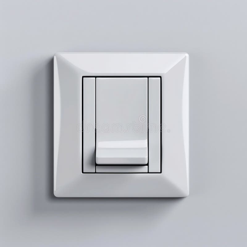 Modern Light Switch Design on White Background. Generative Ai Stock ...