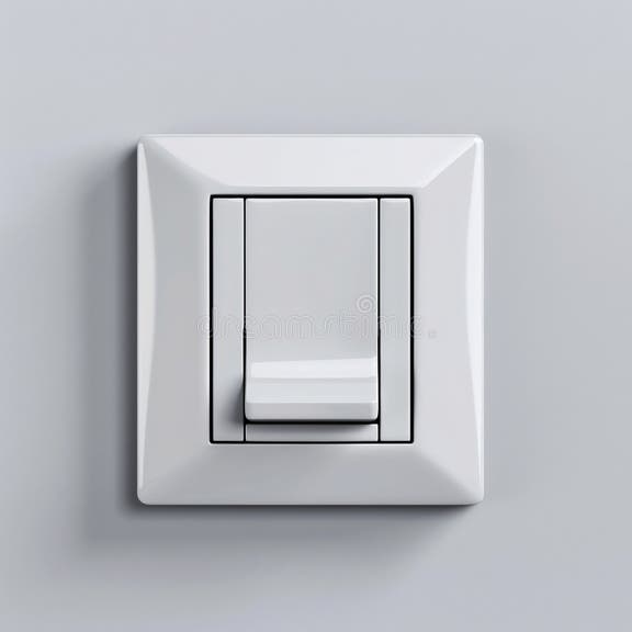 Modern Light Switch Design on White Background. Generative Ai Stock ...