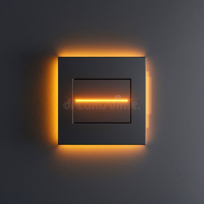 Modern Light Switch with Glowing Edge in Dark Setting. Generative Ai ...