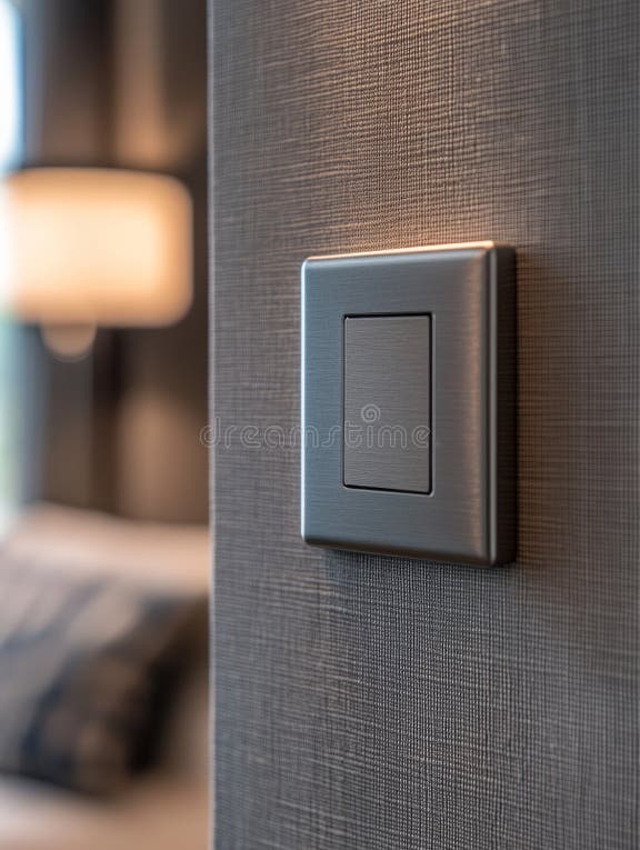 Modern Light Switch on Textured Wall Stock Photo - Image of ...