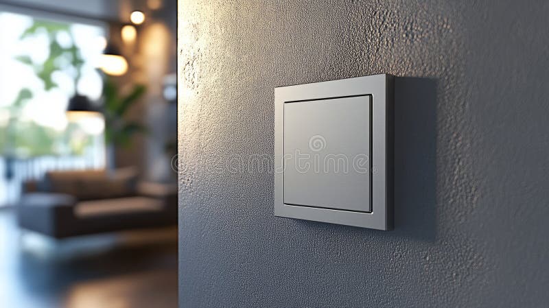 Modern Light Switch on a Textured Wall Stock Photo - Image of ...