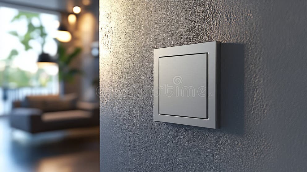 Modern Light Switch on a Textured Wall Stock Photo - Image of ...
