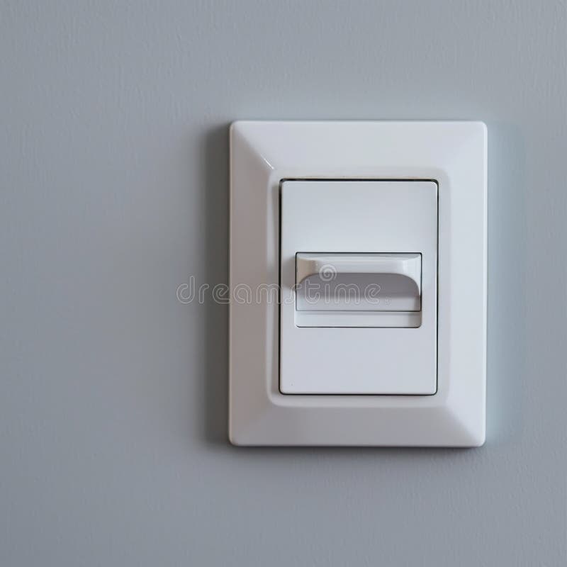 Modern Light Switch on Wall Stock Photo - Image of button, power: 314934882