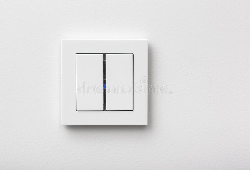 Modern Light Switch on the White Wall Stock Image - Image of format ...