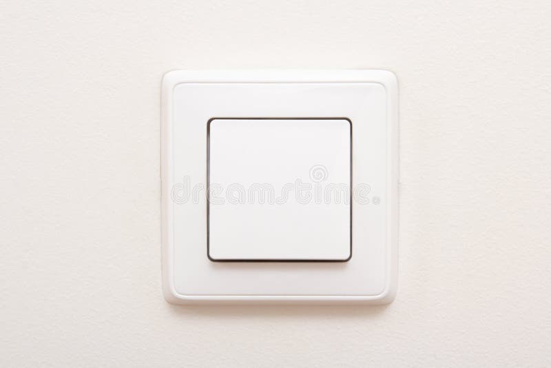 Modern Light Switch on White Wall Stock Image - Image of concept ...