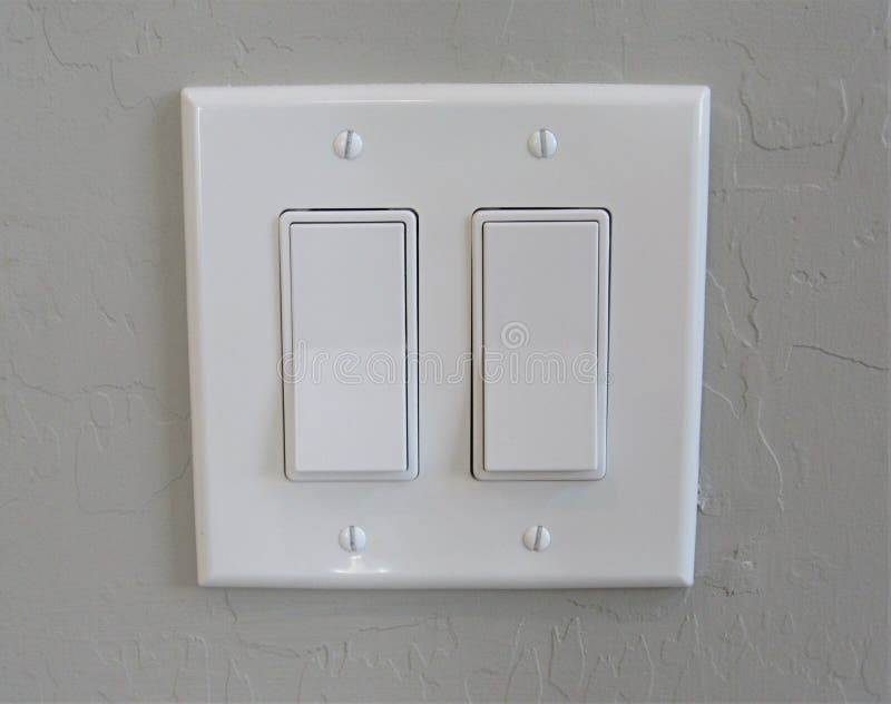 Modern Light Switches on a Wall Stock Photo - Image of interior, energy ...