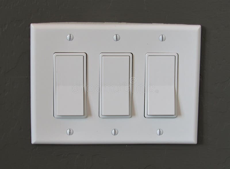 Modern Light Switches on a Wall Stock Photo - Image of interior, modern ...