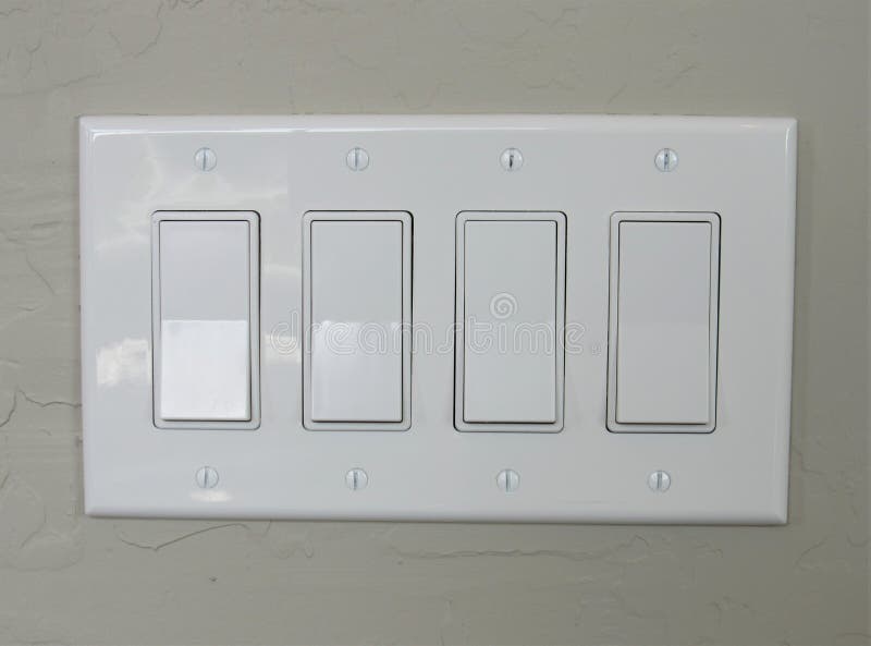 Close Up of a Light Switch on a Wall Stock Image - Image of closeup ...