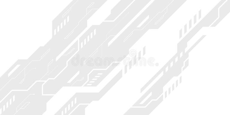 Modern Light White Cybernetic Technology Banner Background Stock ...