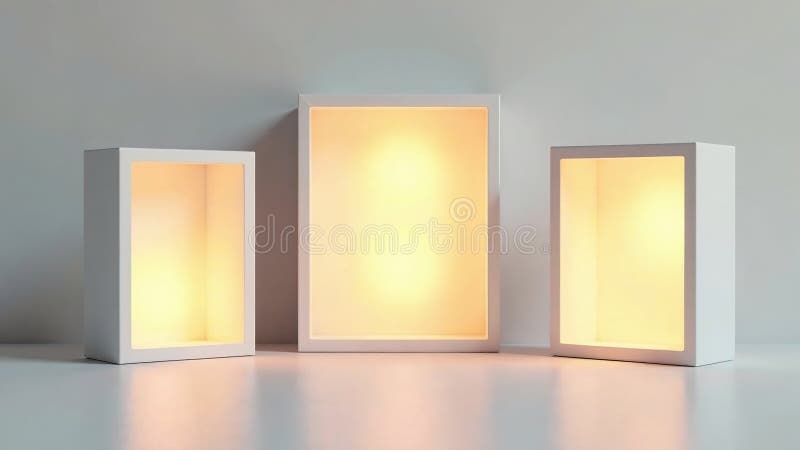 Modern Lightbox Product Showcase 3D Rendering for ECommerce and Retail ...