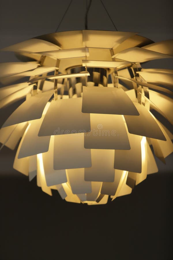 Modern Lighted Plastic Ceiling Lamp Stock Illustration - Illustration ...