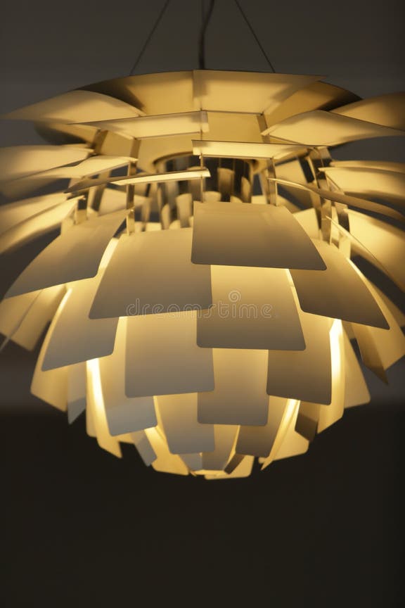 Modern Lighted Plastic Ceiling Lamp Stock Illustration - Illustration ...