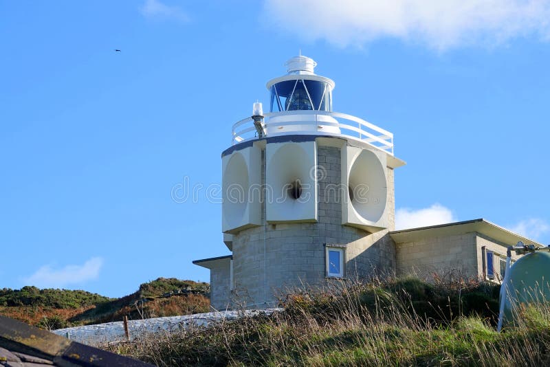 Modern Lighthouse Building in England Stock Photo - Image of marine ...