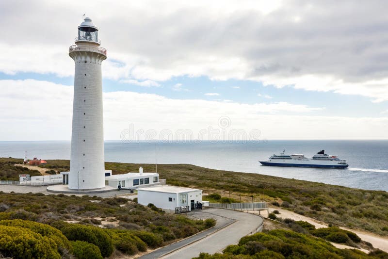 Modern Lighthouse on Cape Jervis, South Australia Stock Illustration ...