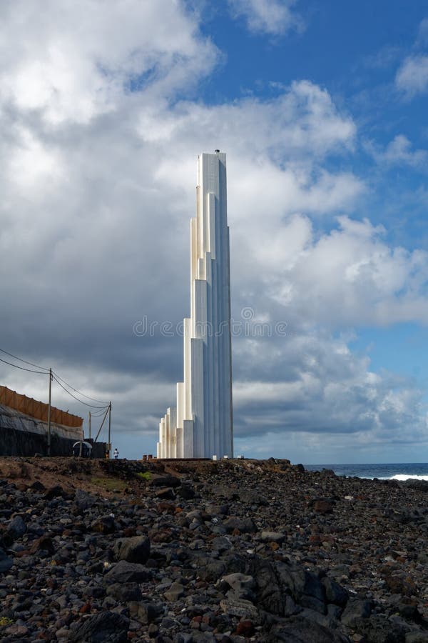 Modern Lighthouse at Punta De Hidalgo Editorial Image - Image of ...